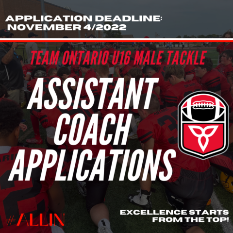 Football Ontario Looks to Hire Coaches/Staff for 2023 U16 Team Ontario ...