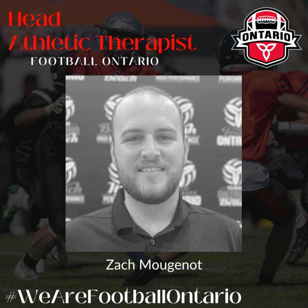 Football Ontario Announces Zach Mougenot as New Head Athletic Therapist ...
